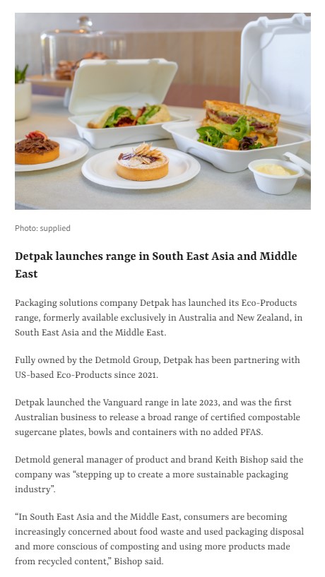 Detpak launches range in South East Asia and Middle East